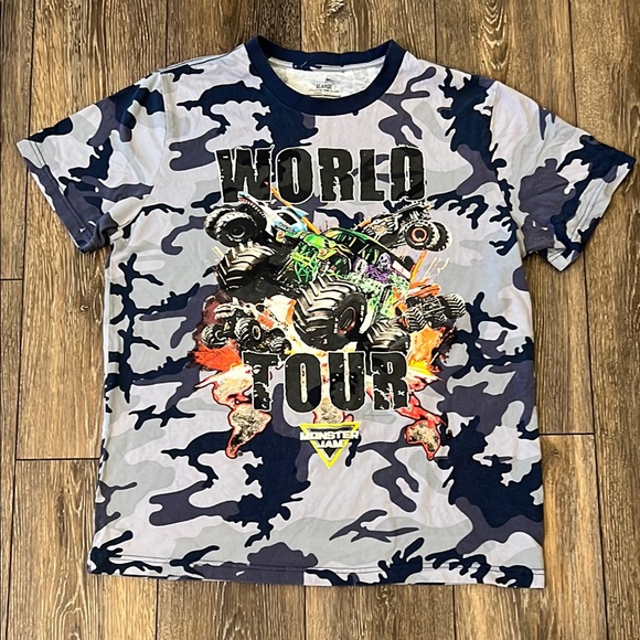 Monster Jam | Shirts | Monster Jam World Tour Monster Trucks Camouflage ...